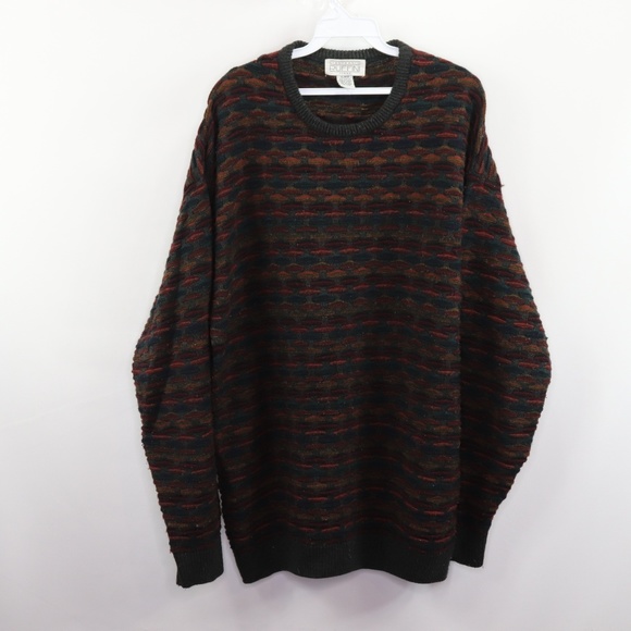 Vintage | Sweaters | Vintage Coogi Style Biggie Smalls Striped Sweater ...